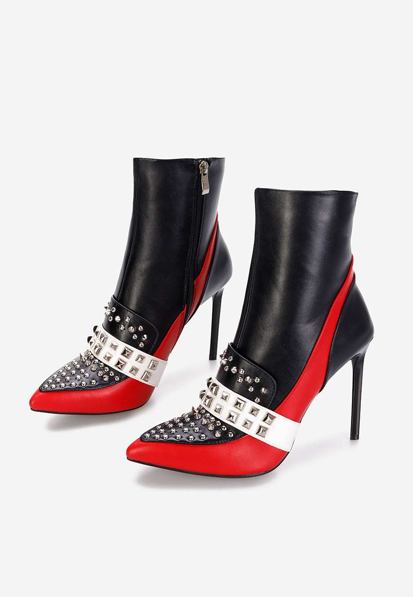 Μποτάκια με λεπτο τακουνι Μαύρα Nancy Zapatos