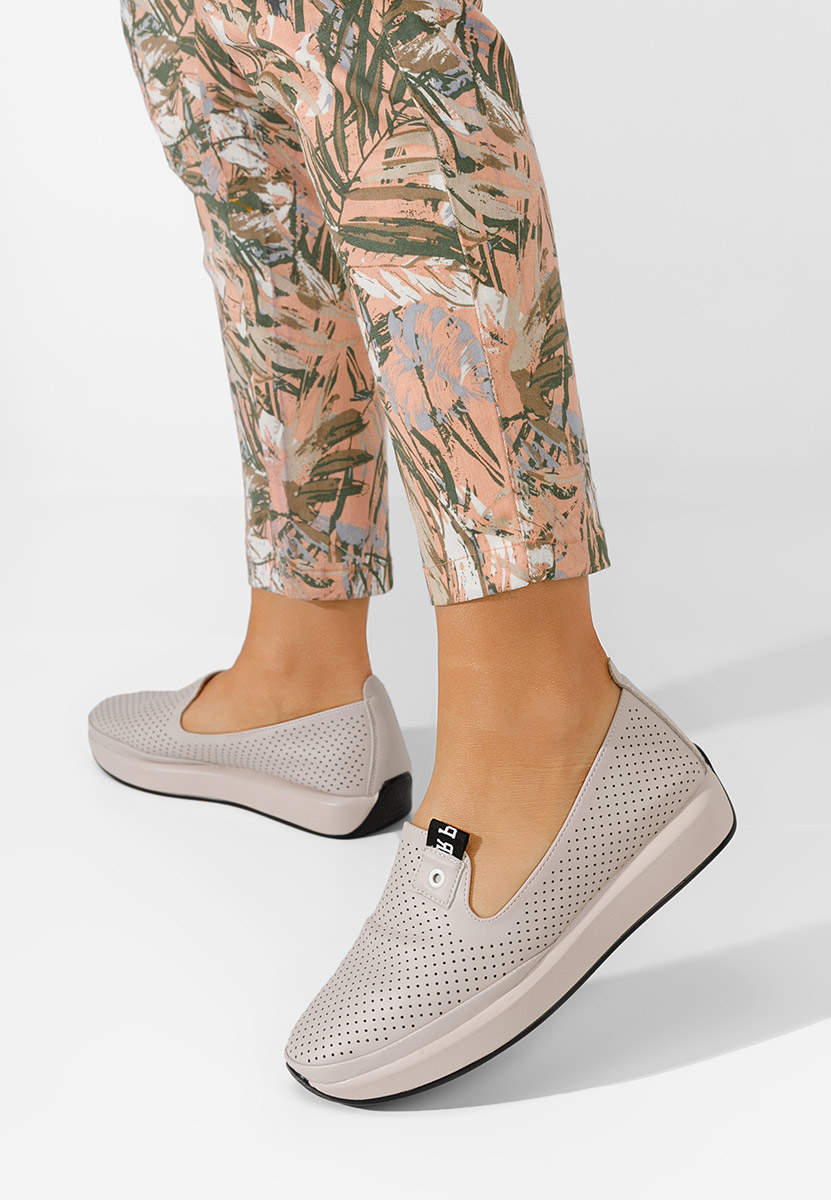 Casual παπουτσια γυναικεια Evadea μπεζ Zapatos