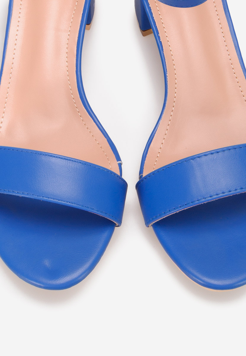 Πέδιλα με χοντρο τακουνι Devora μπλε Zapatos