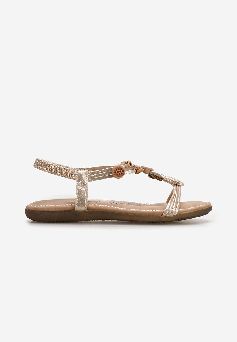 Πεδιλα γυναικεια φλατ Rheada χρυσο Zapatos