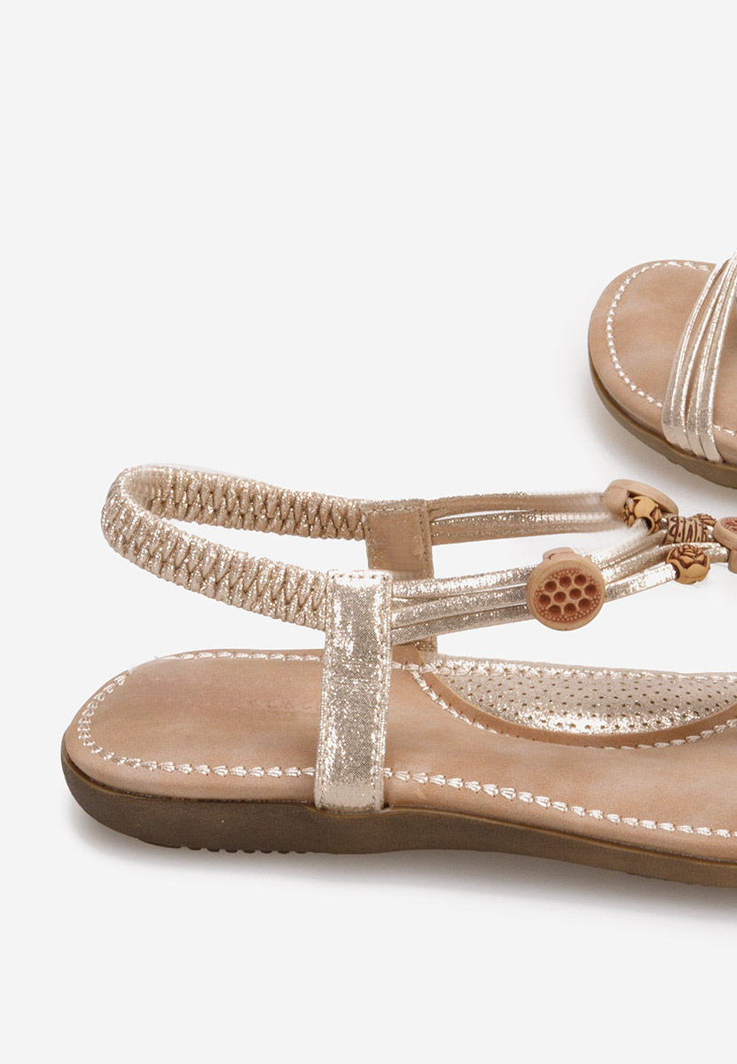 Πεδιλα γυναικεια φλατ Rheada χρυσο Zapatos