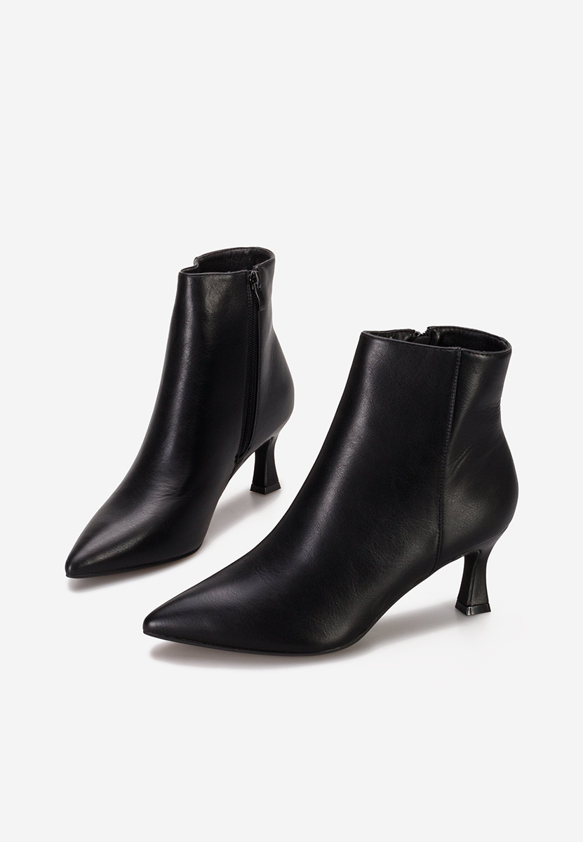 Μποτάκια με λεπτο τακουνι Kaina Μαύρα Zapatos