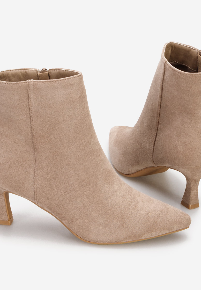Μποτάκια με λεπτο τακουνι Kaina V2 Χακι Zapatos