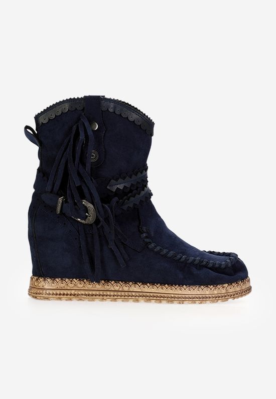 Γυναικείες mocc μποτες μπλε Izenite Zapatos