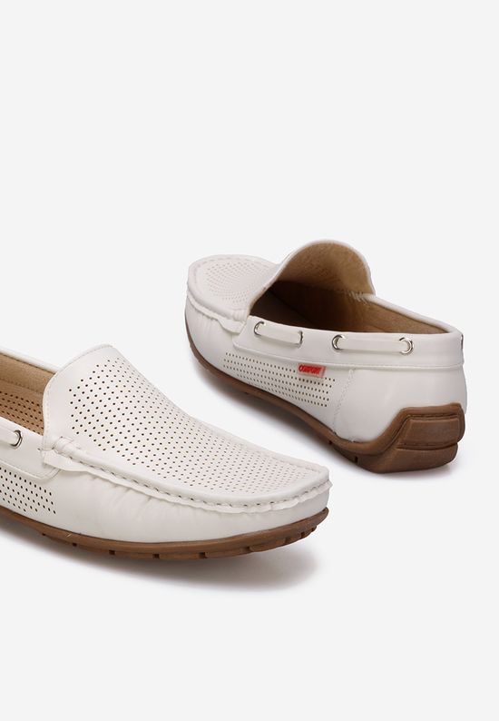 Ανδρίκα μοκασίνια λευκά Mateo Zapatos