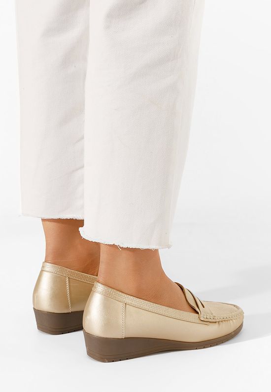 Μοκασίνια γυναικεια Michaella χρυσο Zapatos