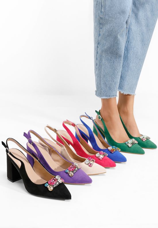 Γόβες slingback Rossana μωβ Zapatos