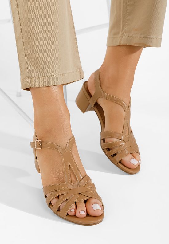 Πεδιλα με χαμηλο τακουνι Henrietta Χακι Zapatos