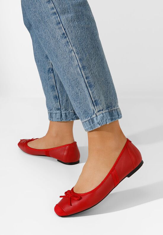 Γυναικείες μπαλαρίνες Valeriana κοκκινο Zapatos