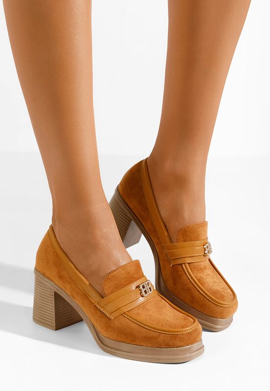 Loafers γυναικεια με τακουνι Jonsia ταμπά Zapatos
